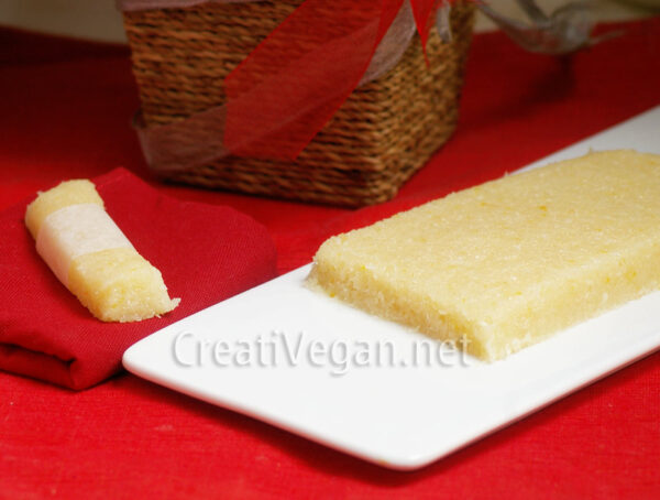 Turrón de coco con limón y mandarina | CreatiVegan.net